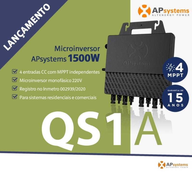 Micro Inversor QS1A | APsystems | 220V | Casa do Micro Inversor